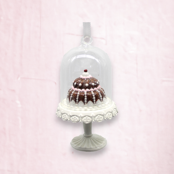 4.5" Cake Cloche Gingerbread Ornament – Evis Design