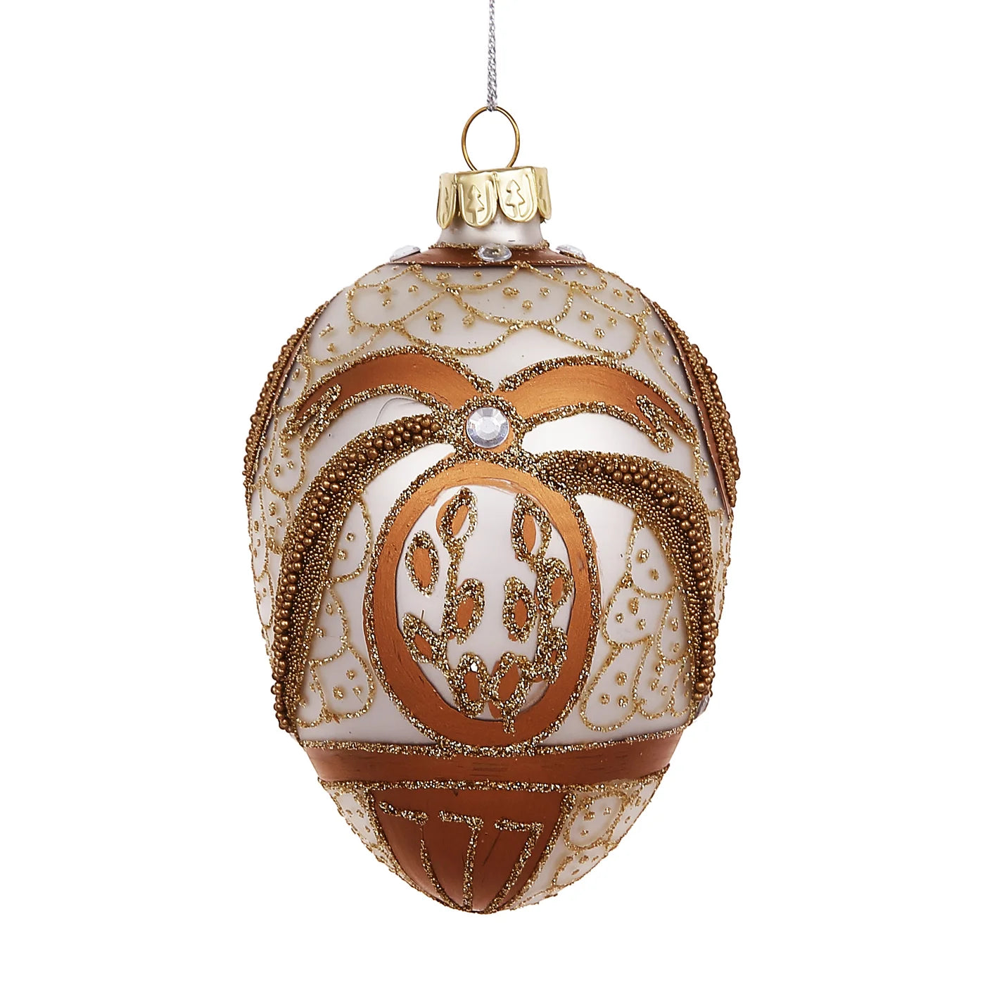 4" Cream Egg Royal Crest Glass – Evis Design